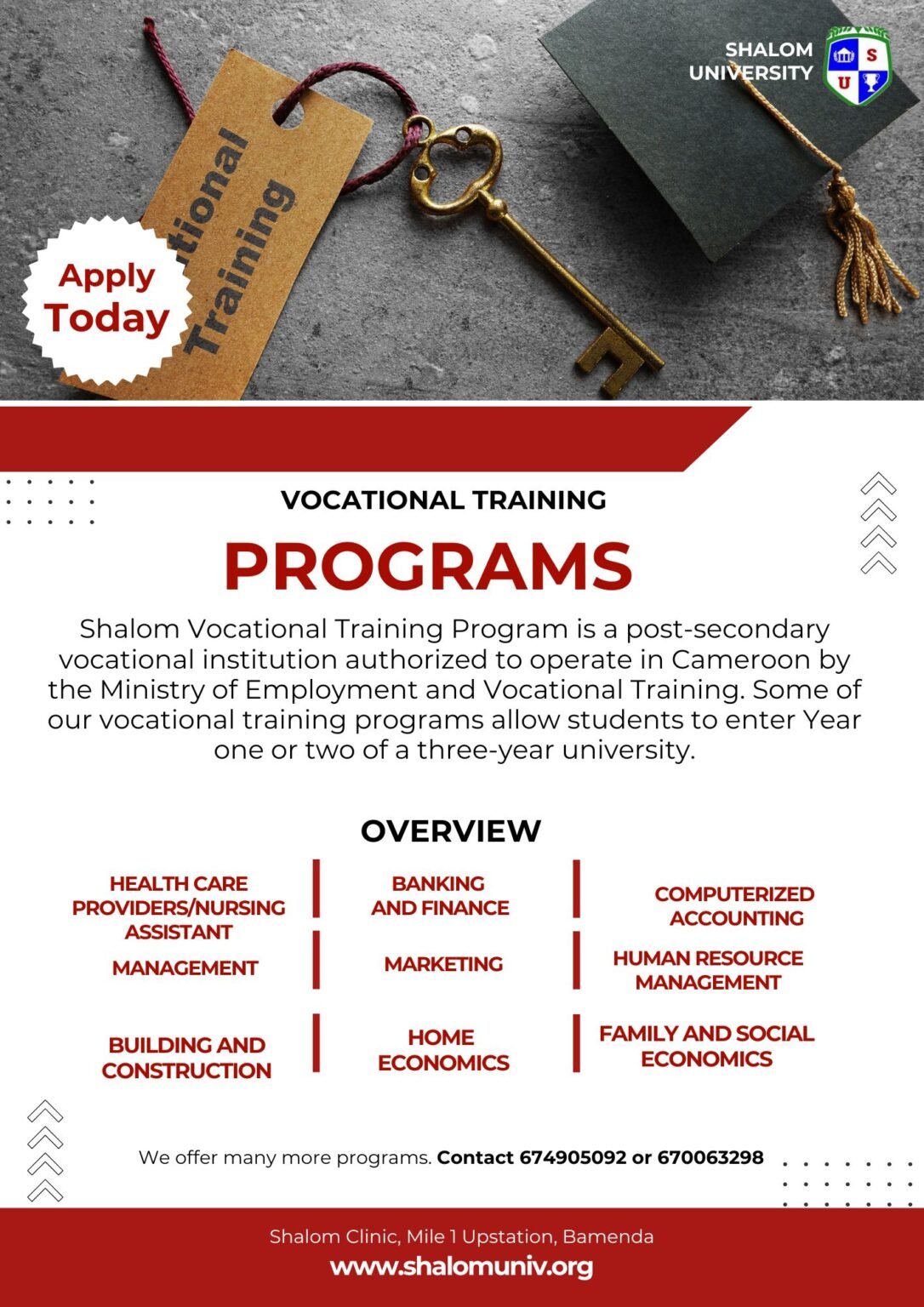 Shalom University Amazing Vocational Training Programs - Shalom University